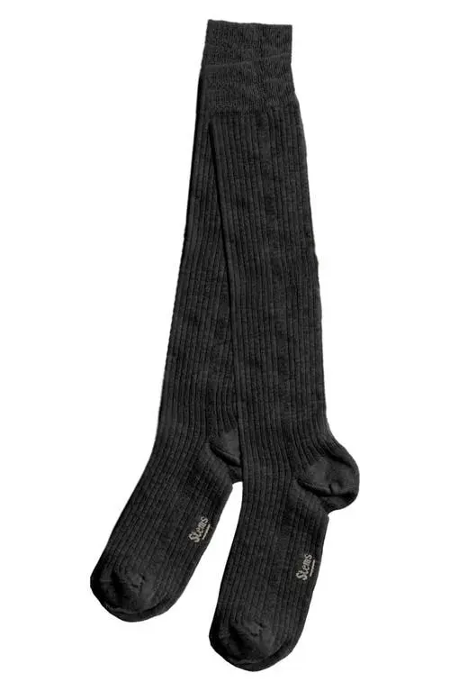 STEMS Cotton & Cashmere Blend Knee High Socks - Black