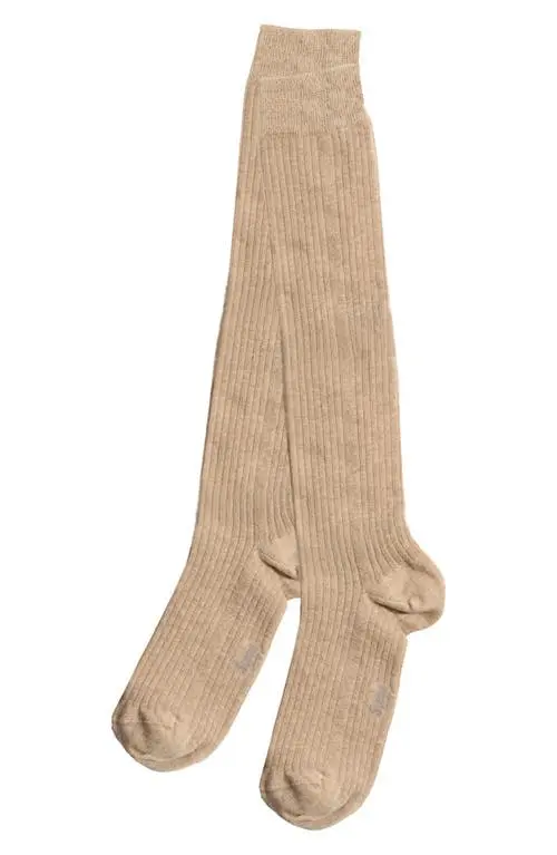 STEMS Cotton & Cashmere Blend Knee High Socks - Oat