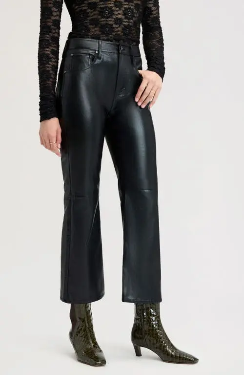 Sam Edelman Faux Leather Bootcut Pants - True Black