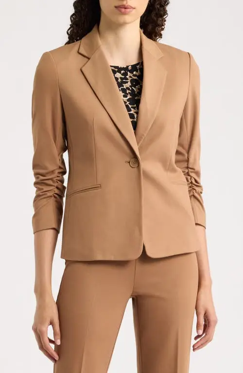 Anne Klein Scrunch Sleeve One-button Jacket