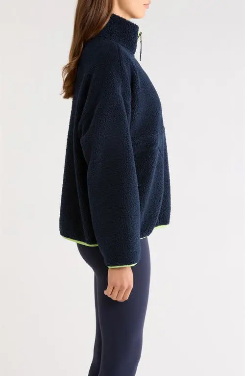 Splits59 Reese Half-zip Fleece Pullover - Indigo/limeade