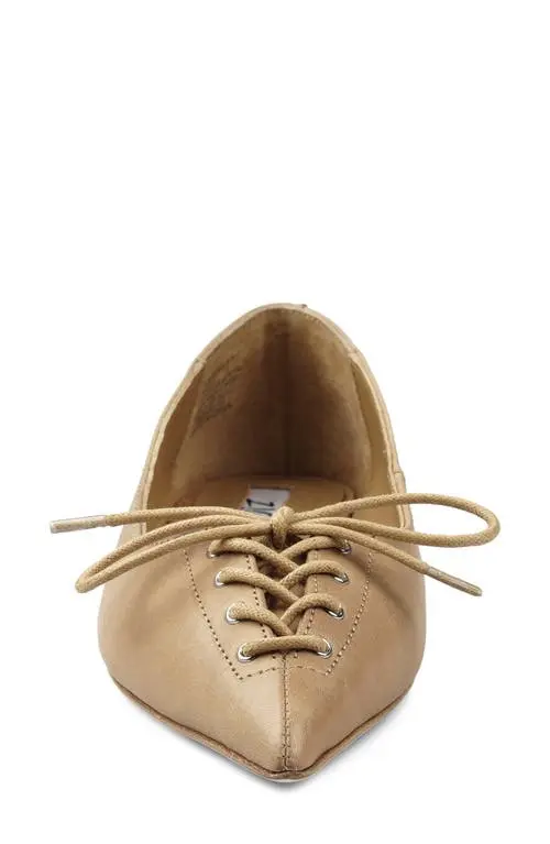 ZIGI Arreza Lace-up Pointed Toe Flat - Natural