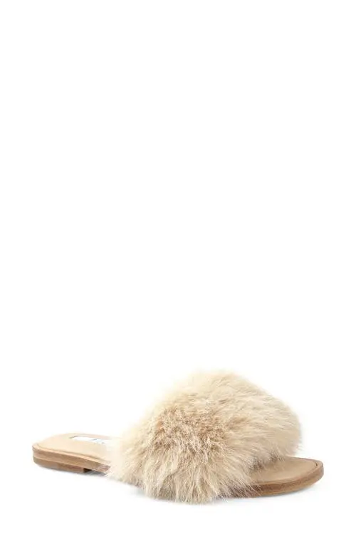 ZIGI Faux Fur Slide Sandal - Natural