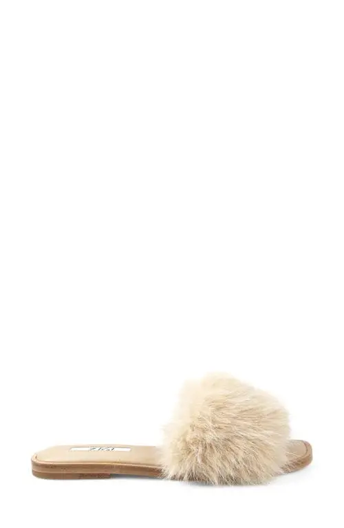 ZIGI Faux Fur Slide Sandal - Natural