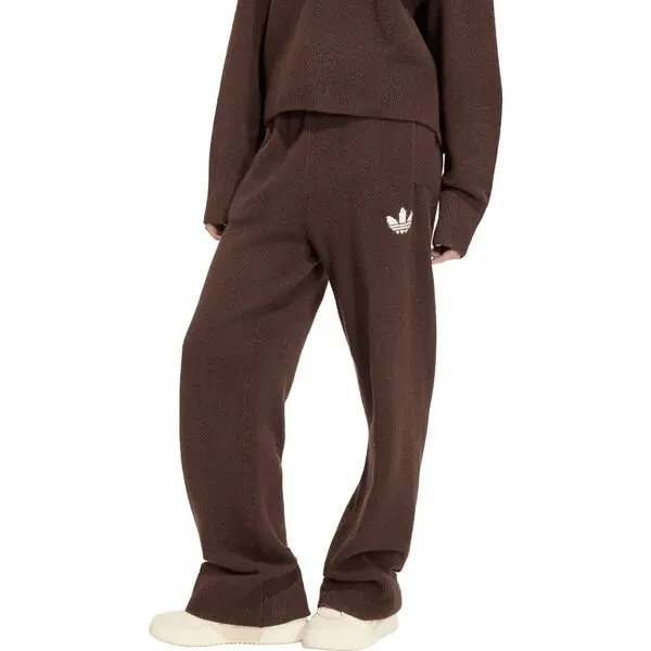 Adidas Essentials Wide Leg Knit Pants - Aurora Coffee