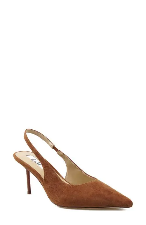 ZIGI Slingback Pointed Toe Pump - Tan Suede