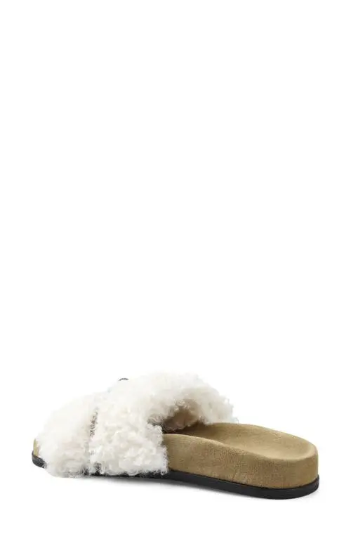 ZIGI Bishop Faux Fur Slide Sandal - Natural