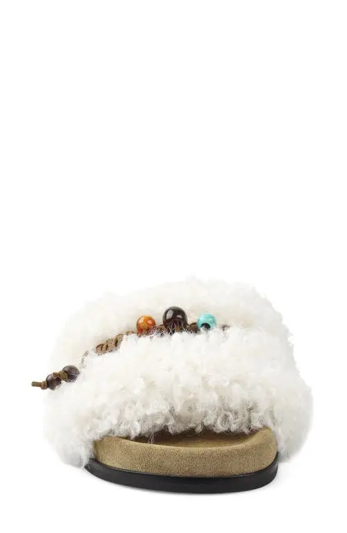 ZIGI Bishop Faux Fur Slide Sandal - Natural