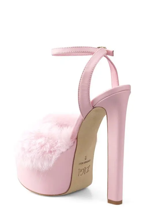 ZIGI Travvy Faux Fur Platform Sandal - Pink