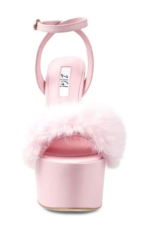 ZIGI Travvy Faux Fur Platform Sandal - Pink