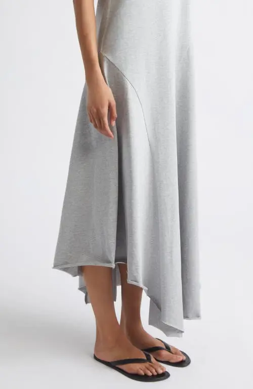 ST. AGNI Strapless Cotton Jersey Dress - Light Grey Marle