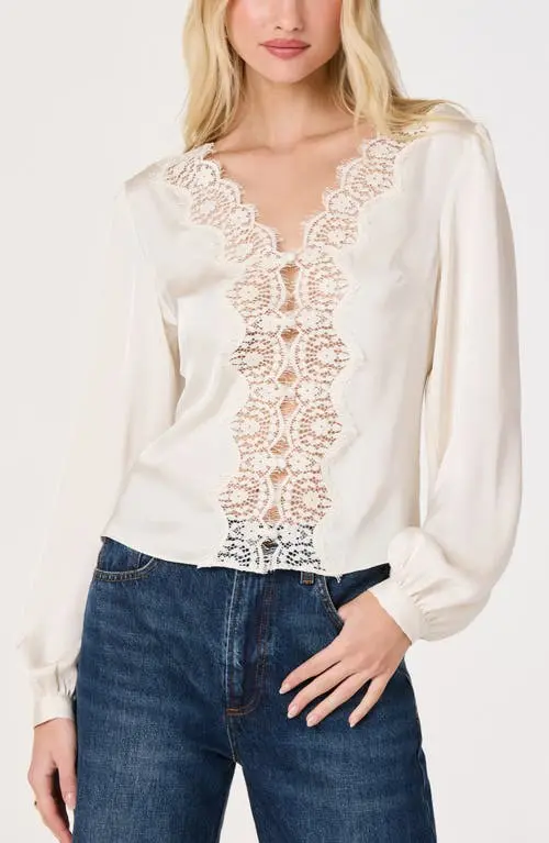 Astr The Label Benote Lace Top - Cream