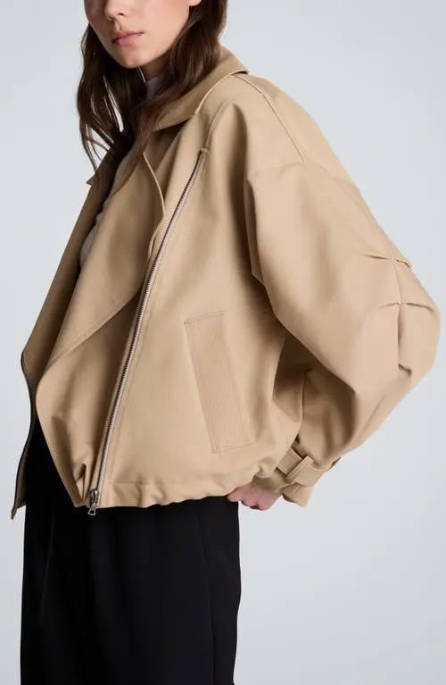 KENNETH COLE Boxy Moto Trench Jacket