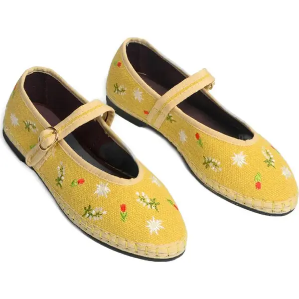 FLABELUS Pierre Mountain Garden Mary Jane Flat - Yellow