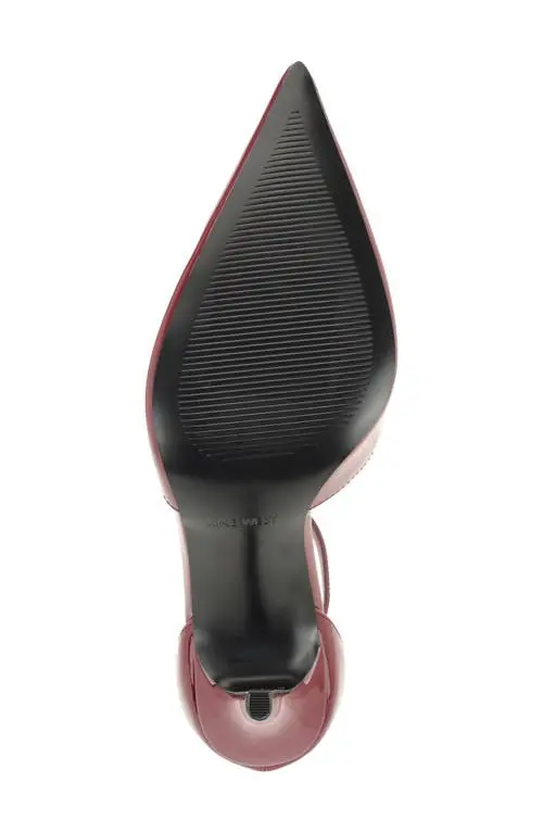 Nine West Graysin Faux Leather Pointed Toe Pump - Dark Red