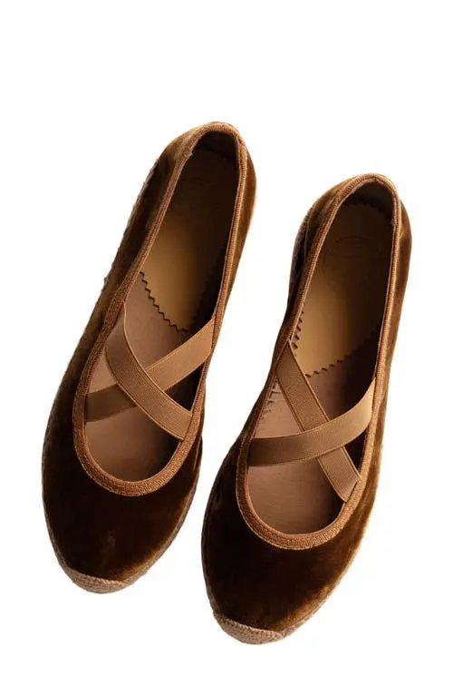 Penelope Chilvers Chico Velvet Espadrille Flat