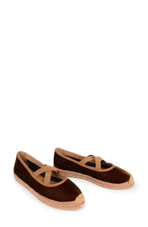 Penelope Chilvers Chico Velvet Espadrille Flat