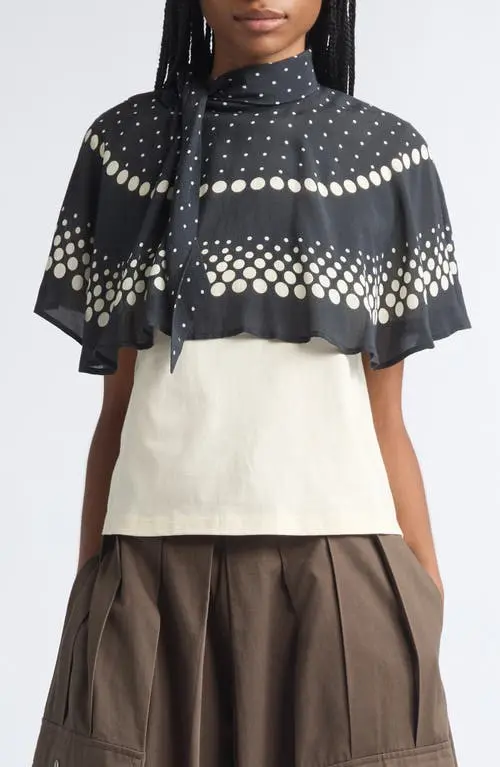 Sea Elly Polka Print Cape T-shirt