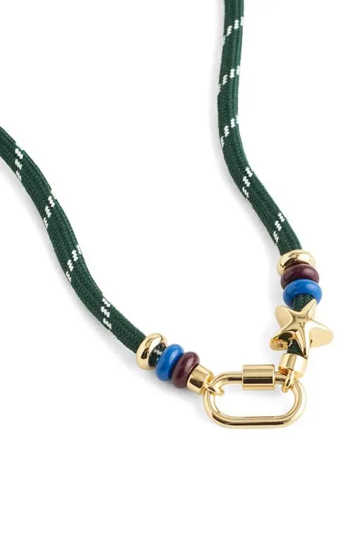 Madewell Paracord Charm Necklace With Carabiner Closure - Evening Spruce