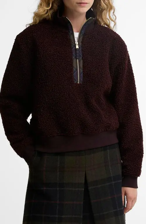 Barbour Fawne High Pile Fleece Pullover - Fig
