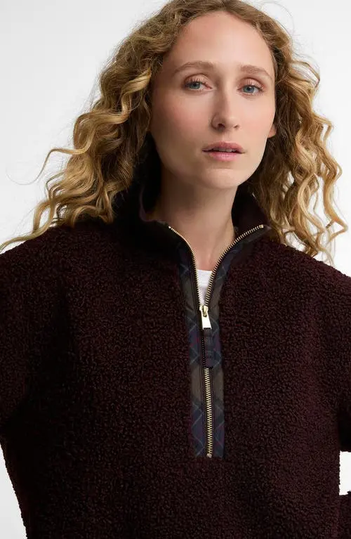 Barbour Fawne High Pile Fleece Pullover - Fig
