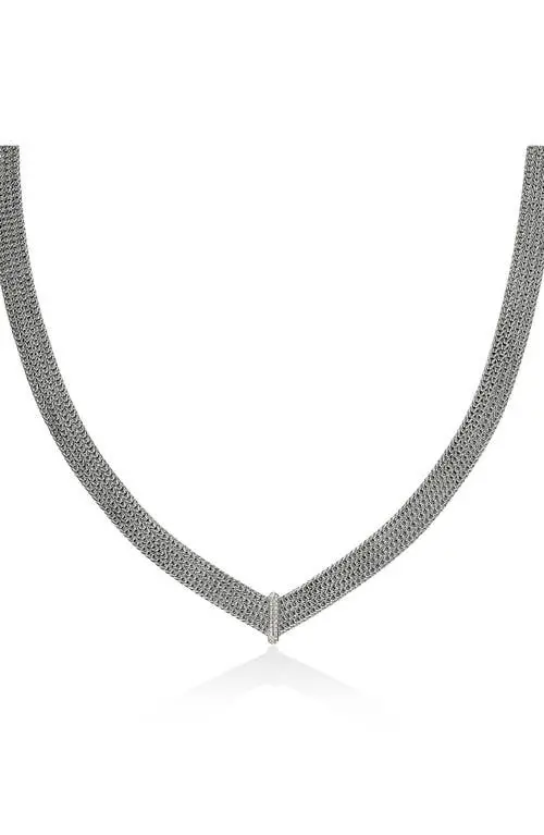 John Hardy Icon Sterling Diamond Link Necklace - Silver