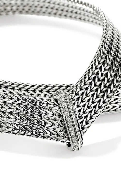 John Hardy Icon Sterling Diamond Link Necklace