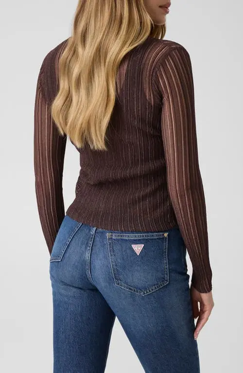 Guess Audrey Sheer Cardigan - F14k-dark