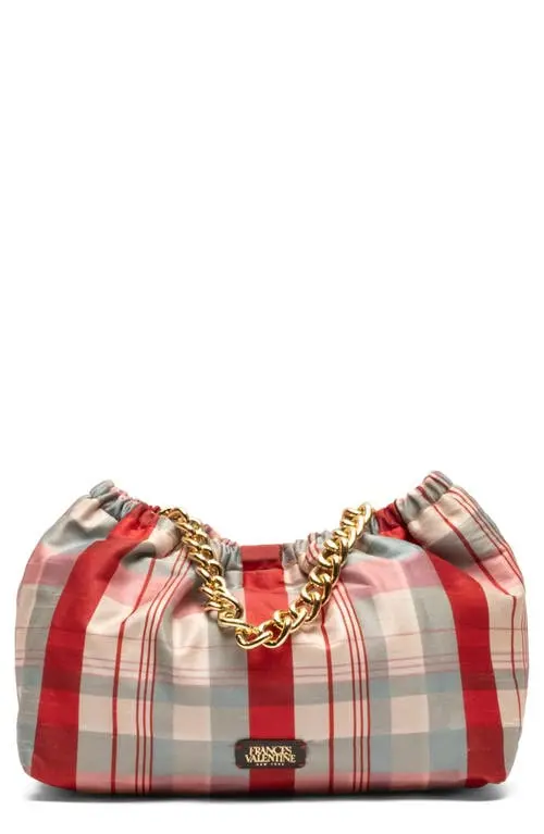 FRANCES VALENTINE Bici Plaid Satin Bag
