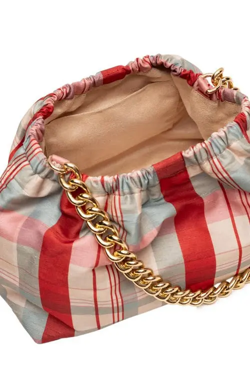 FRANCES VALENTINE Bici Plaid Satin Bag