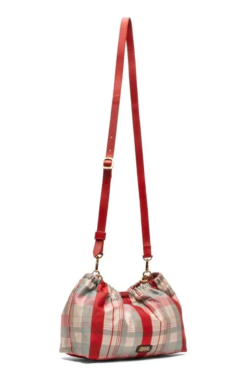 FRANCES VALENTINE Bici Plaid Satin Bag