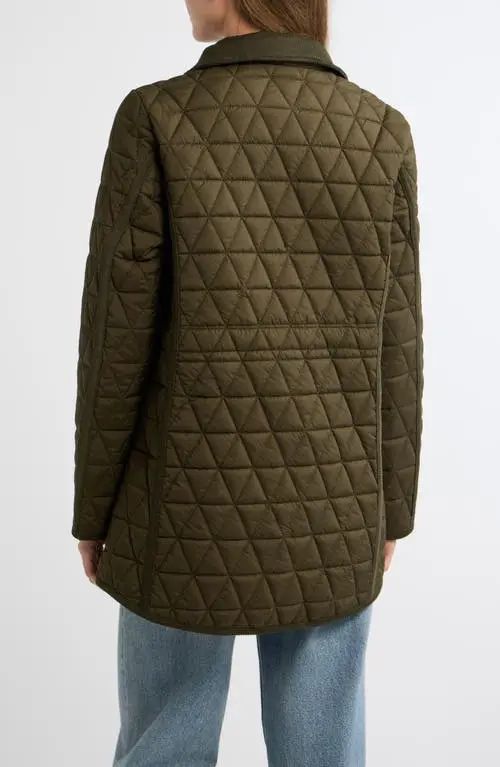 Bernardo Quilted Hooded Jacket - Olive