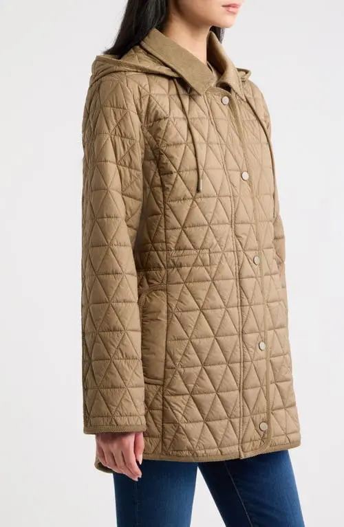 Bernardo Quilted Hooded Jacket