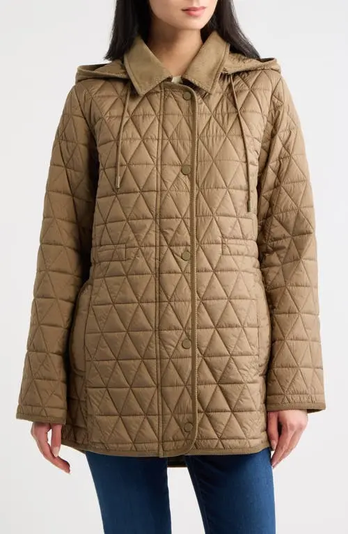 Bernardo Quilted Hooded Jacket