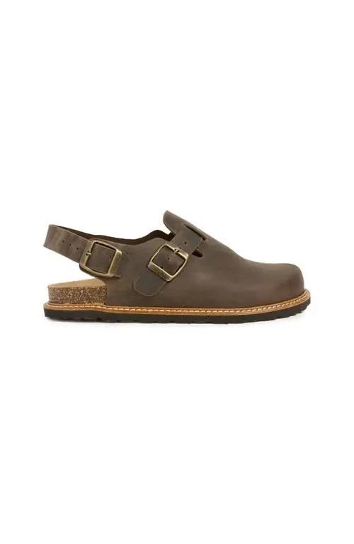 CELTIC & CO. Welt Sole Sling Back Clogs - Chocolate