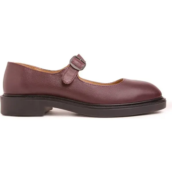 CELTIC & CO. Chunky Mary Jane Platform Shoes - Burgandy