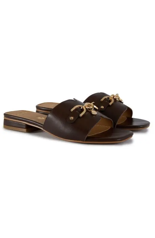 V.GAN LONDON Aji Mule Slide Sandals - Brown