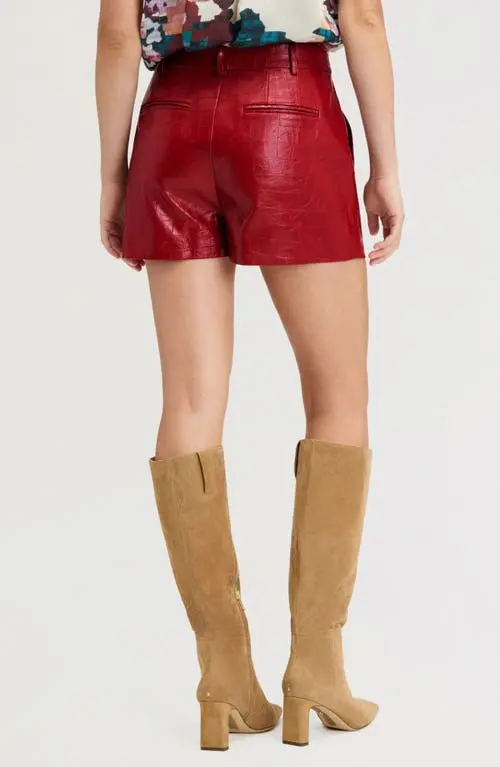Sam Edelman Croc Embossed Faux Leather Shorts