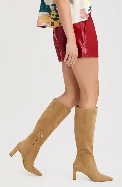 Sam Edelman Croc Embossed Faux Leather Shorts