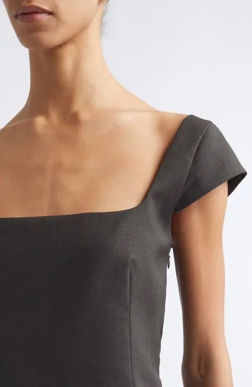 ST. AGNI Wool Blend Cap Sleeve Top