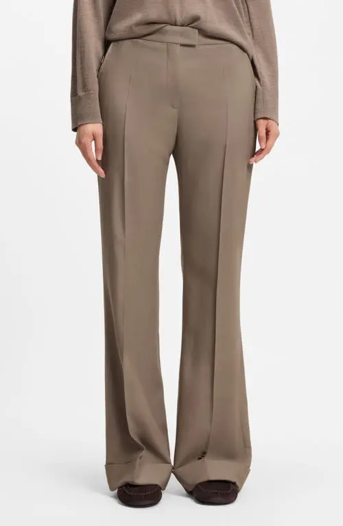 BOSS Talia Wide Leg Trousers - Walnut