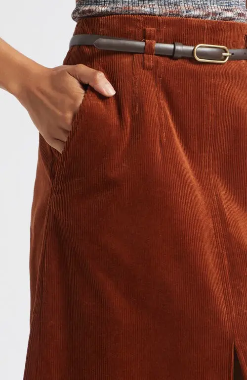 Veronica Beard Alexie Corduroy Midi Skirt