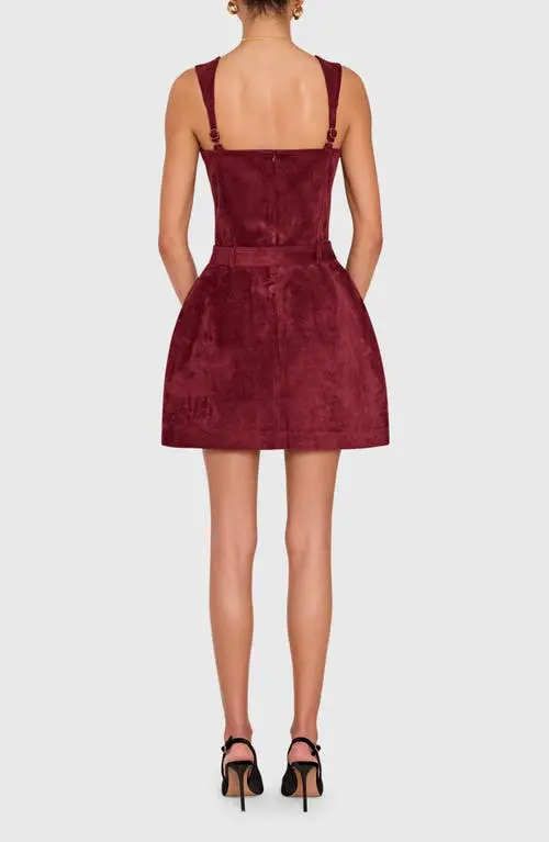 Amanda Uprichard Bethany Sleeveless Faux Suede Skort