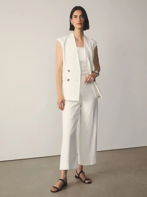 The Fold Clever Crepe Adelaide Cropped Trousers