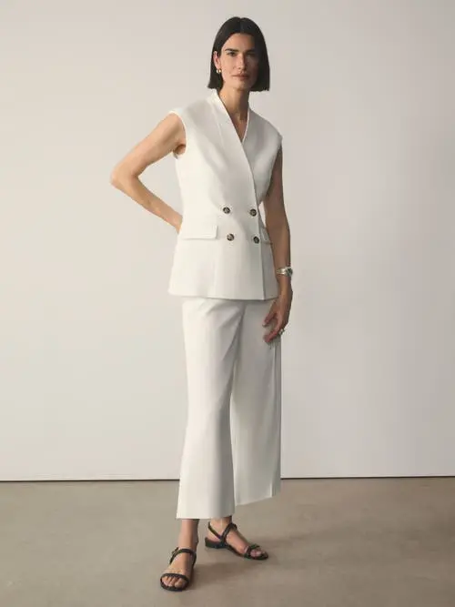 The Fold Clever Crepe Adelaide Cropped Trousers