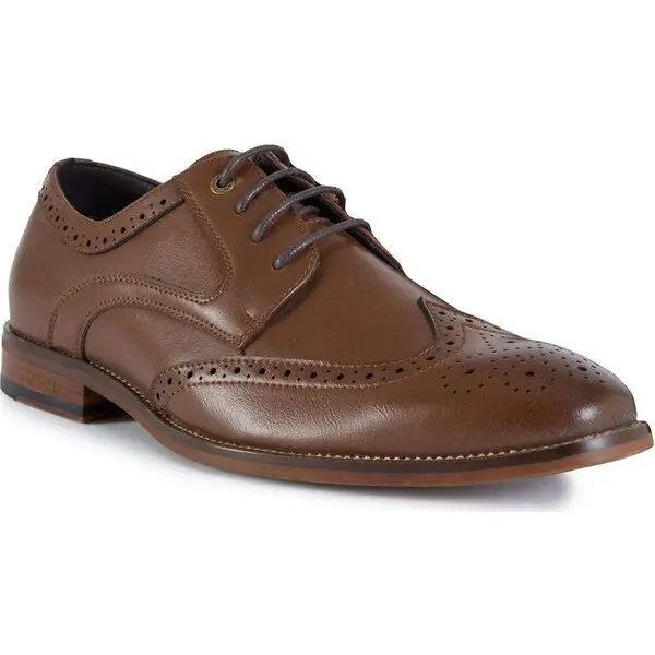 V.GAN LONDON Mocha Brogue Shoes - Brown