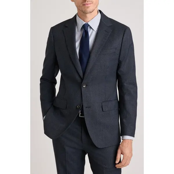 Bonobos Etter Italian Wool Blazer - Dark Navy Houndstooth