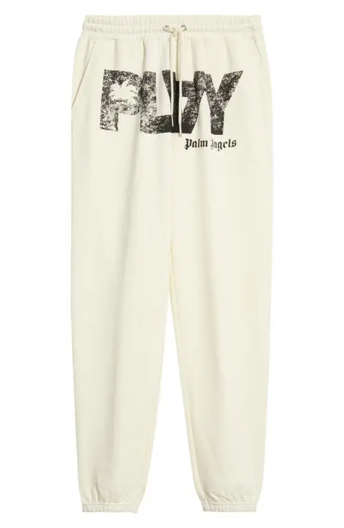 PLAY PALM ANGELS Logo Print Oversize Sweatpants