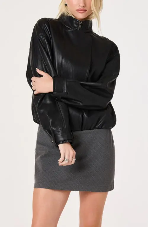 Astr The Label Jett Faux Leather Jacket - Black