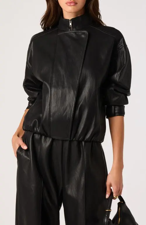 Astr The Label Jett Faux Leather Jacket - Black